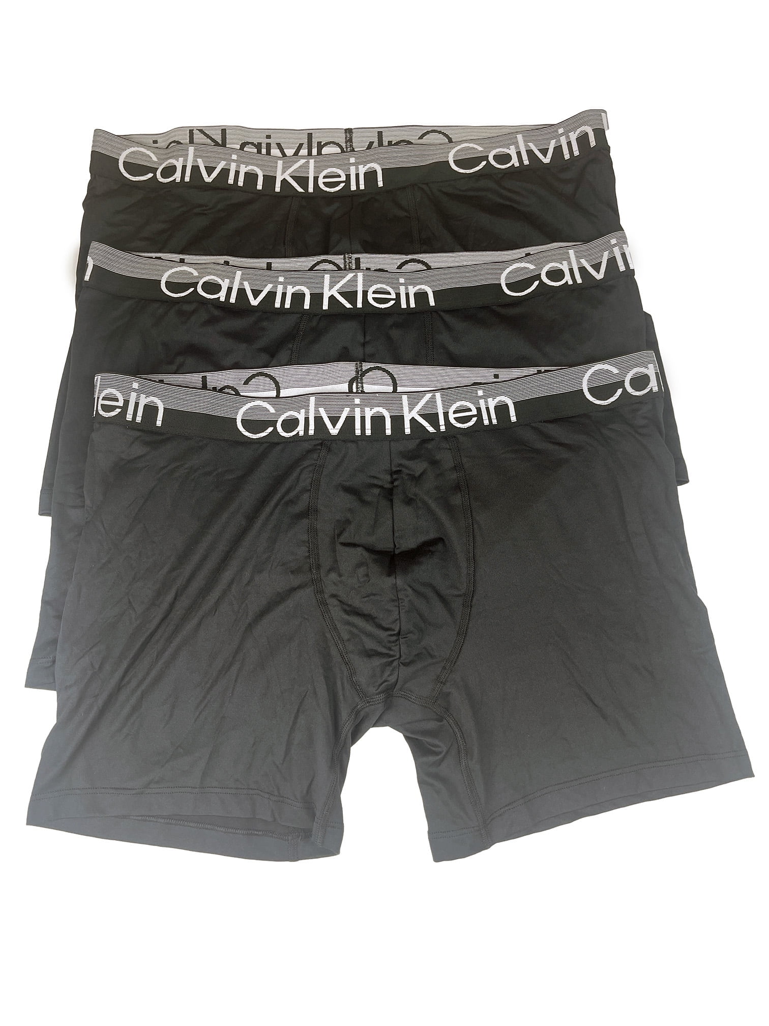 Calvin Klein Men's XL Microfiber Boxer Briefs, 3 Pack - Black - Walmart.com