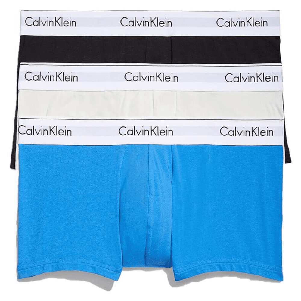 Calvin Klein Men's Modern Cotton Stretch 3-Pack Low Rise Trunk, 2XL ...