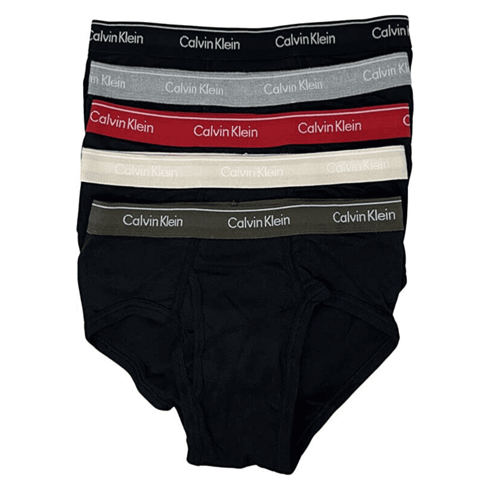 Calvin Klein Men's NB1425-901 Cotton Classics Brief 5-Pack Black Size S ...