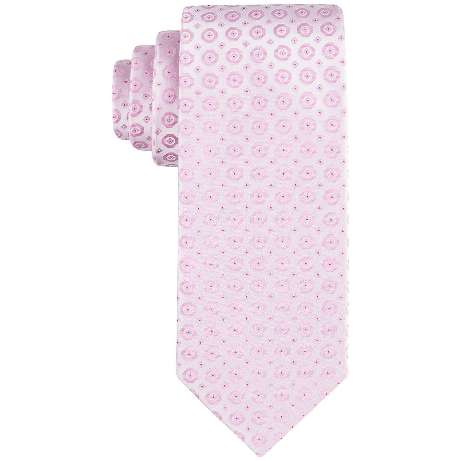 Calvin Klein Men Regular fit Tie Necktie One Size Pink Hex Dot ...