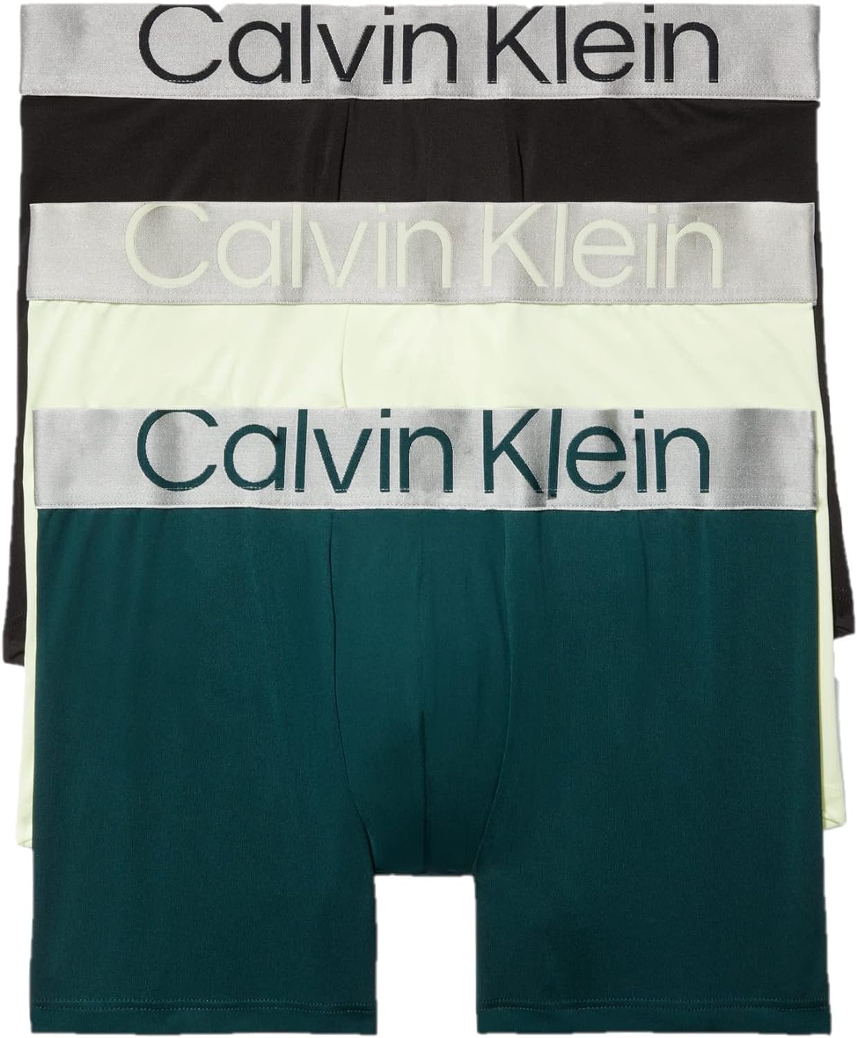 Calvin Klein Men's Reconsidered Steel Micro 3-Pack Boxer Brief, Black ...
