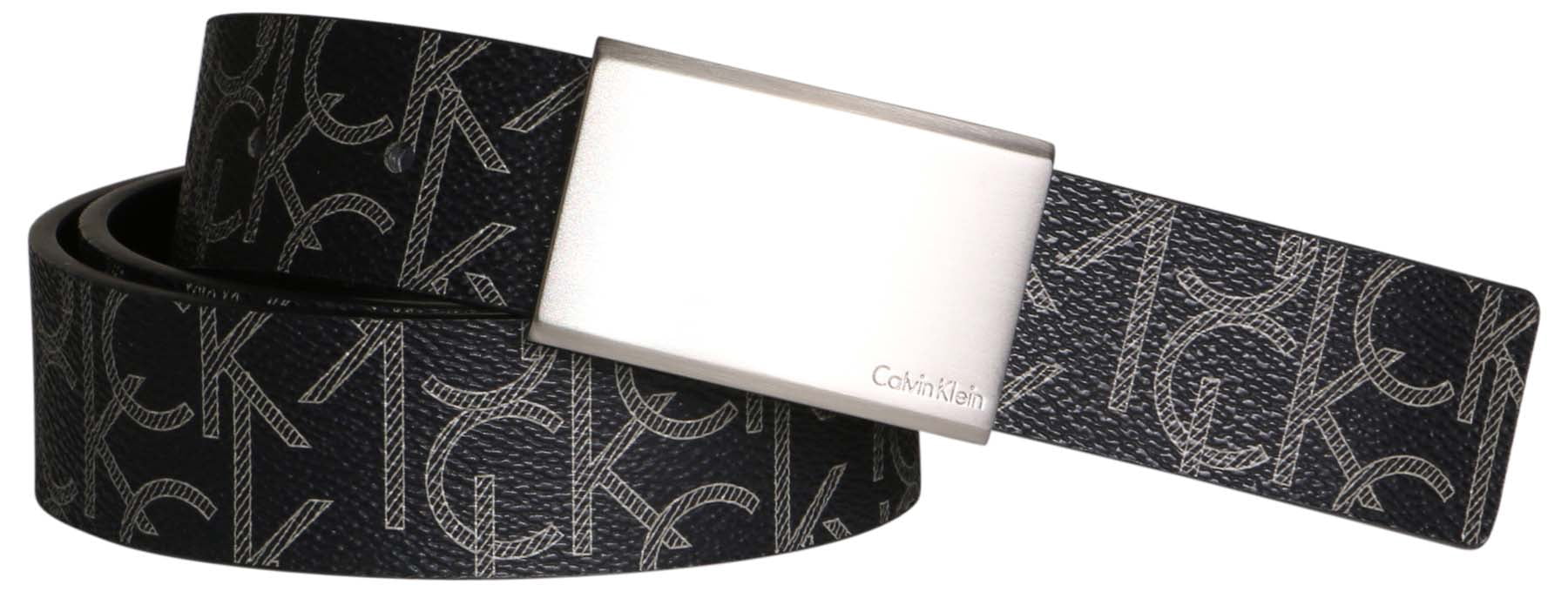 Calvin Klein Men's Reversible CK Logo Synthetic Leather Belt Black ...
