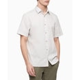Calvin Klein Men’s Short Sleeve Stretch Cotton Pattern Shirt, Light ...