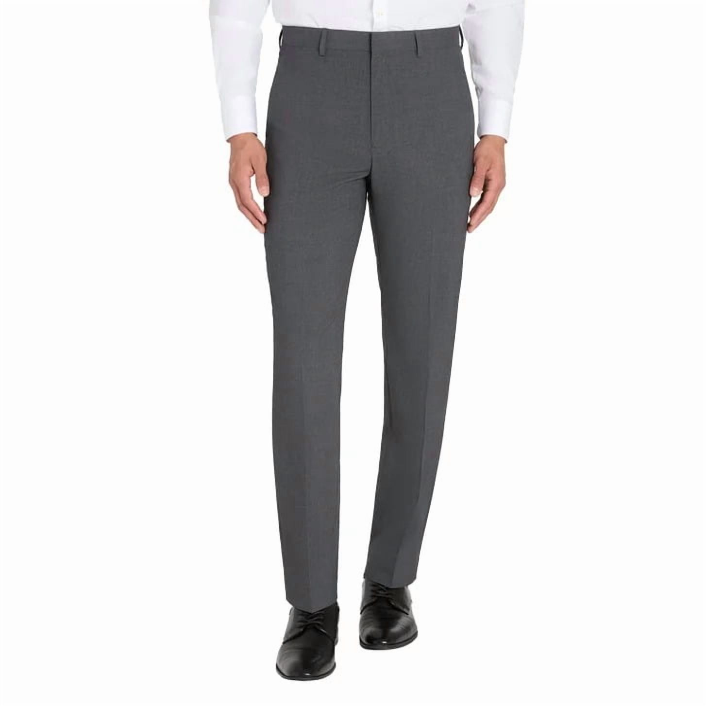 Calvin Klein Men's Slim Fit Stretch Flat Front Dress Pant (US, Waist ...