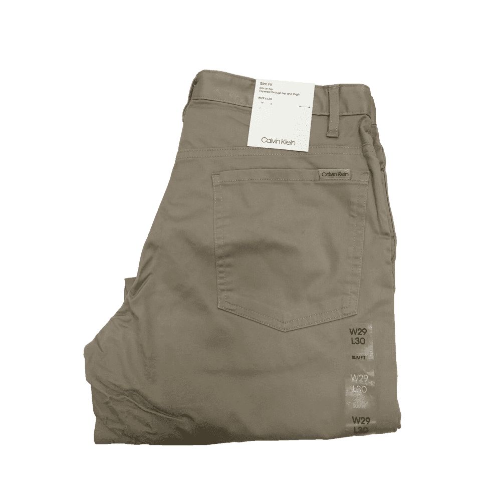 Calvin Klein Men's Slim Fit Stretch Pants Authentic 5-Pocket Size 29W x ...