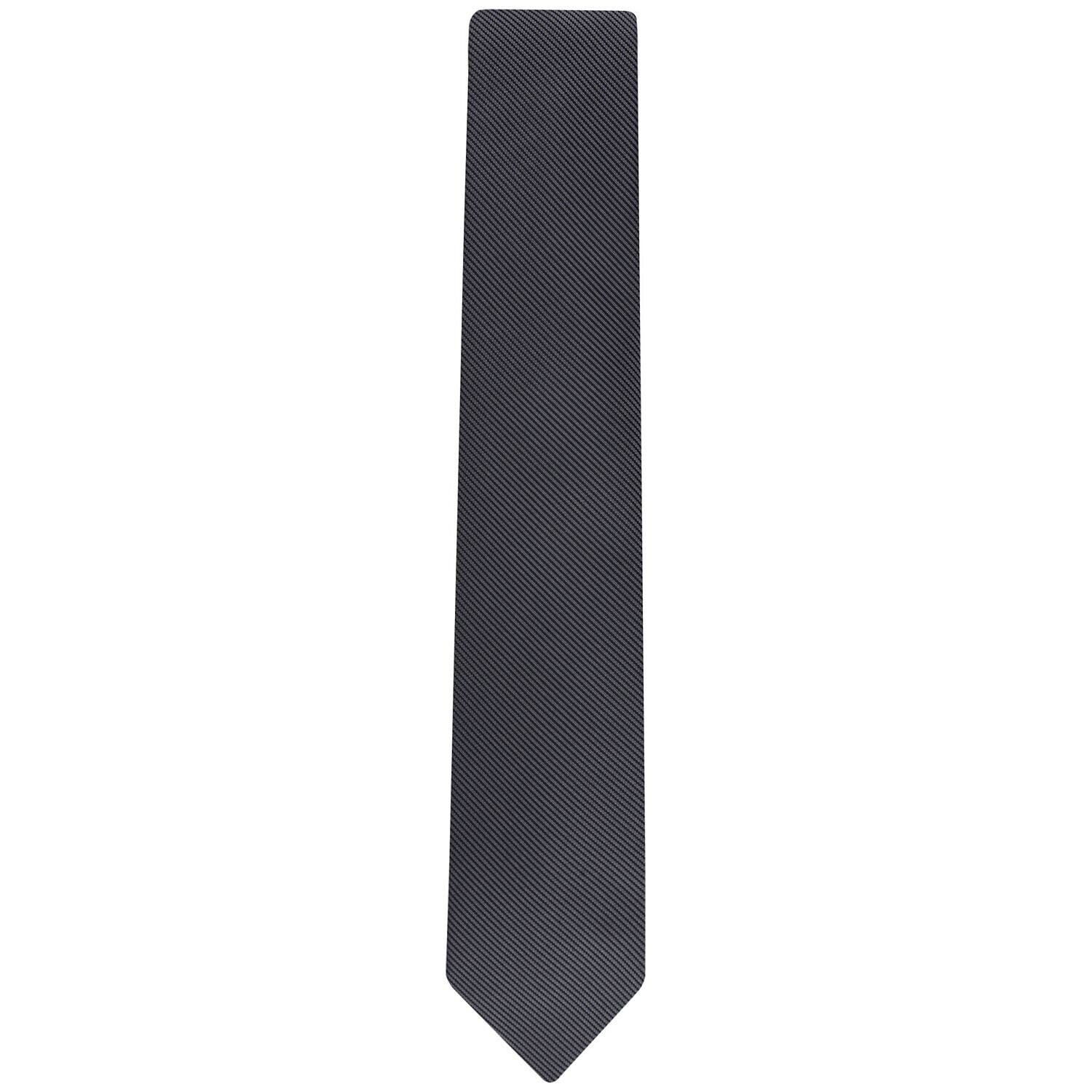 Calvin Klein Men's Striped Solid Tie Black Necktie - Walmart.com
