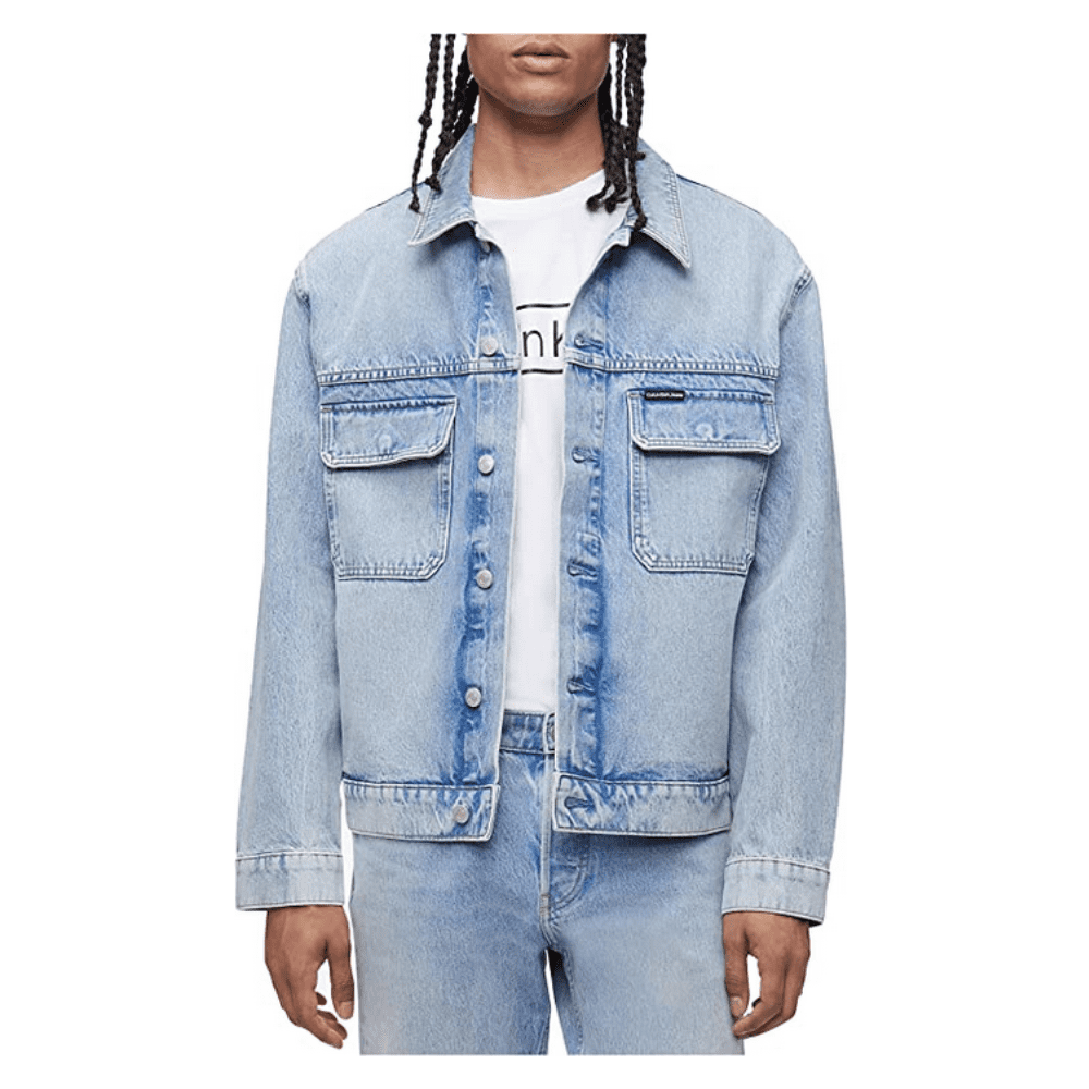 Calvin Klein Men's Warp Stretch Denim Jacket - Walmart.com