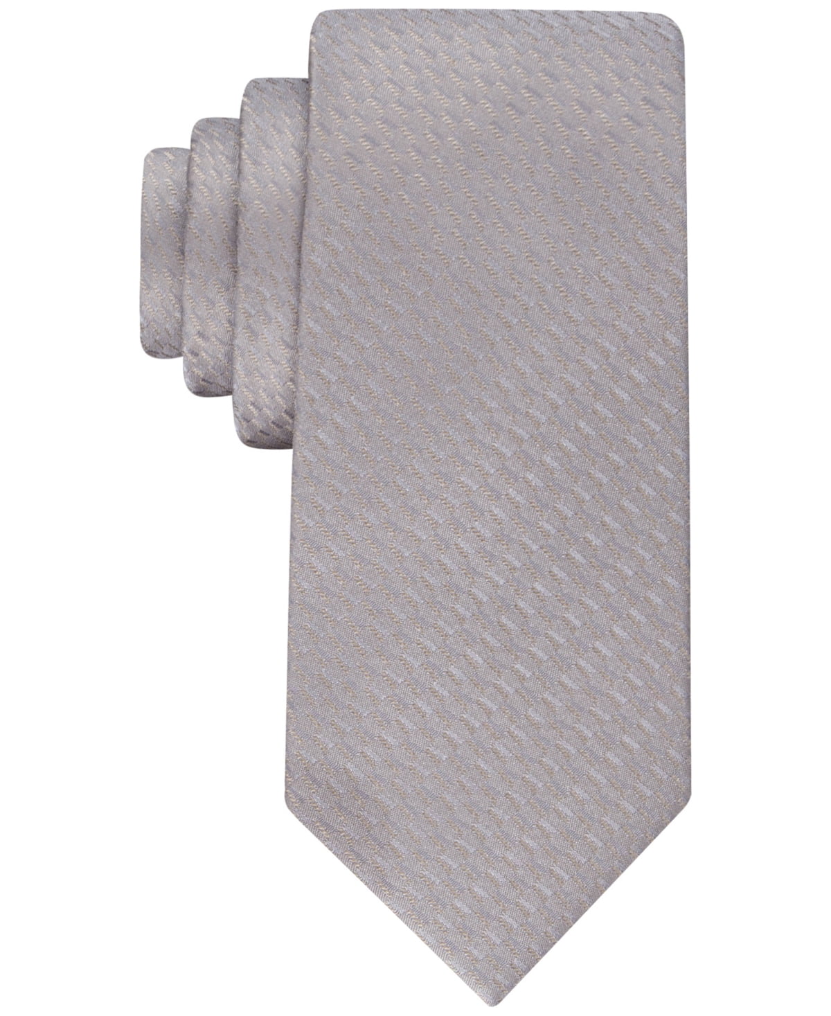 Calvin Klein Mens Shaded Geo Print Necktie Ecru Grey - Walmart.com
