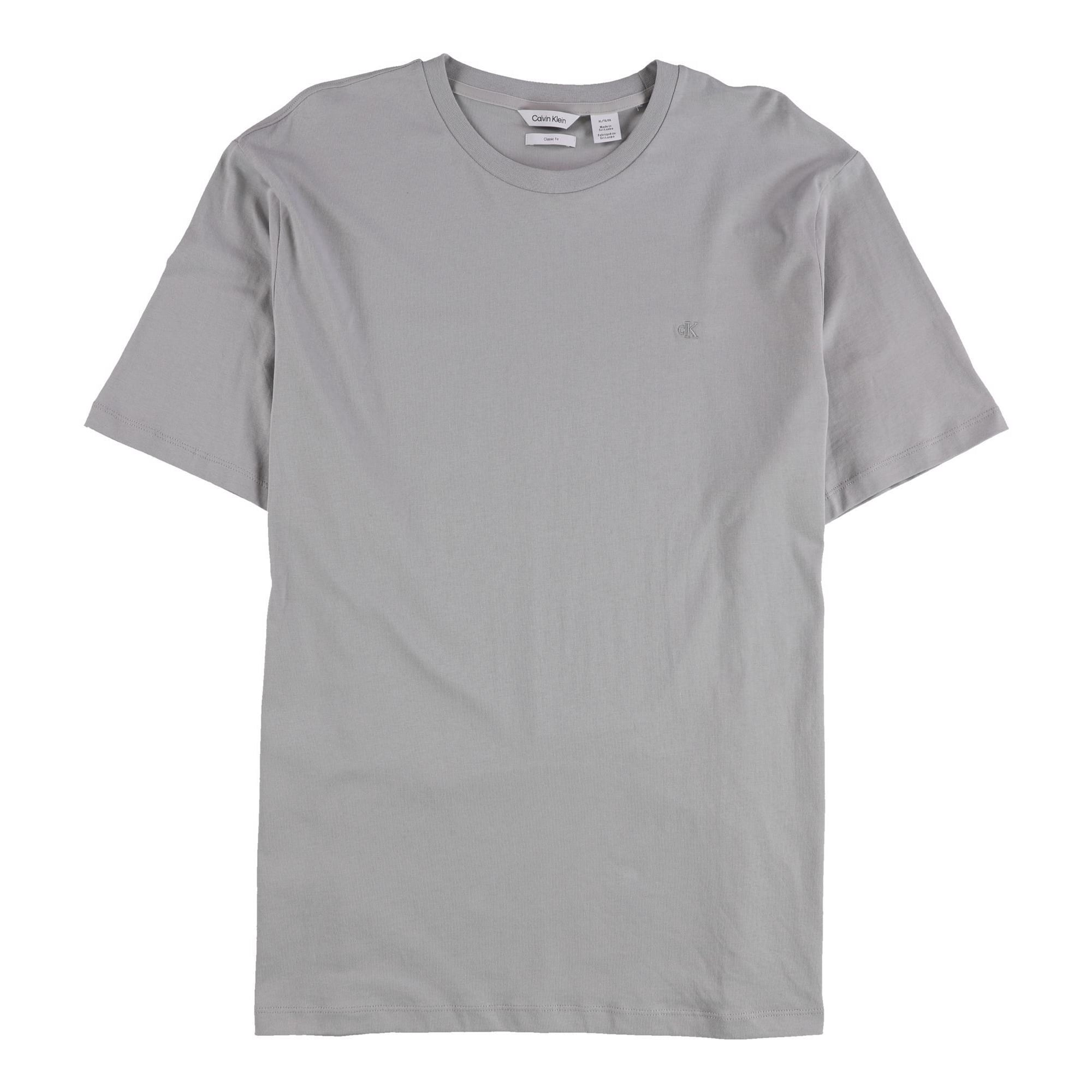 Calvin Klein Mens Smooth Solid Basic T-Shirt, Grey, X-Large - Walmart.com