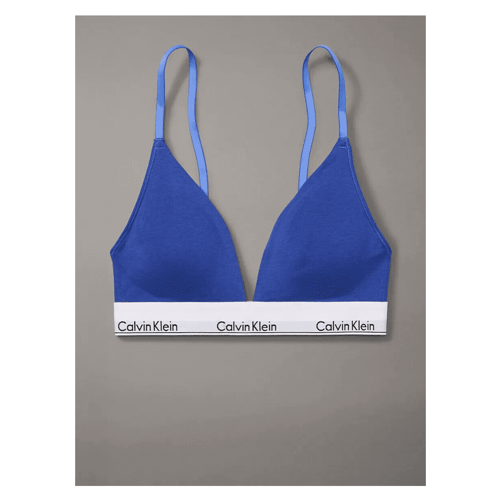 Calvin Klein Modern Cotton Lightly Lined Triangle Bralette, Dazzling Blue, XS - Walmart.com