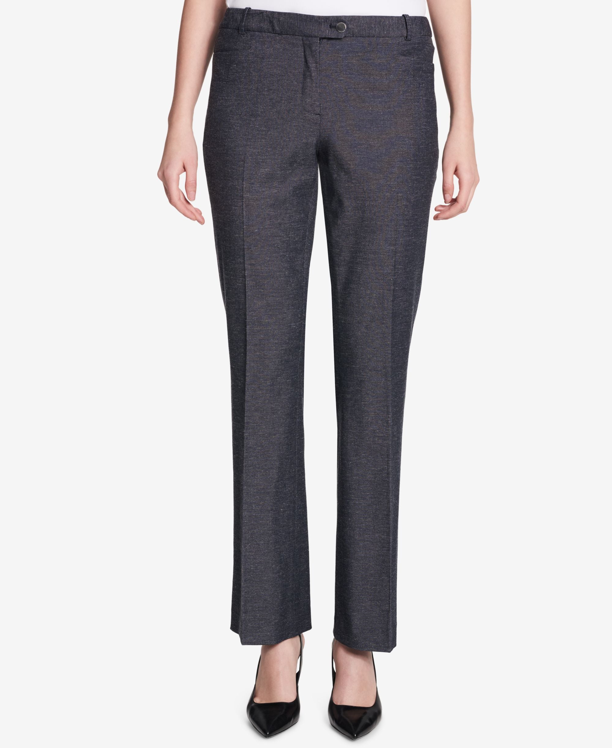 Calvin Klein Patterned Straight Leg Pants Navywhite 10 - Walmart.com