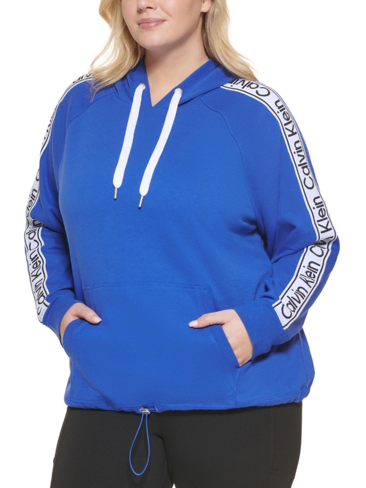 Calvin Klein Performance Womens Plus Logo Workout Hoodie