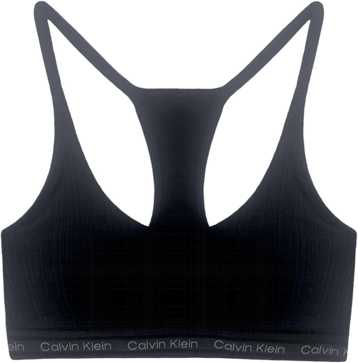 Calvin Klein Refined Rib Logo Racerback Bralette as1, Alpha, m, Regular ...