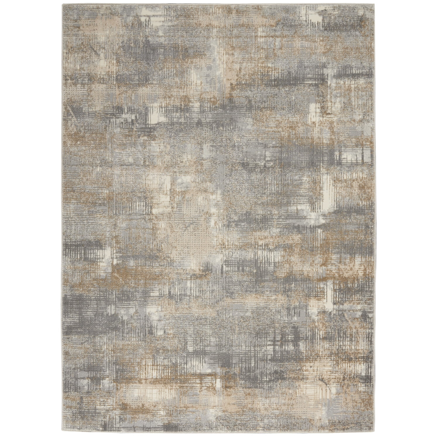 Calvin Klein Rush Abstract Area Rug Grey/Beige 5'3"X7'3" 5' x 8' Grey ...
