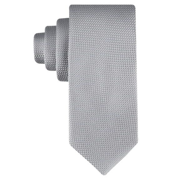 Calvin Klein Mens Regular fit Tie Necktie One Size Silver Grey ...