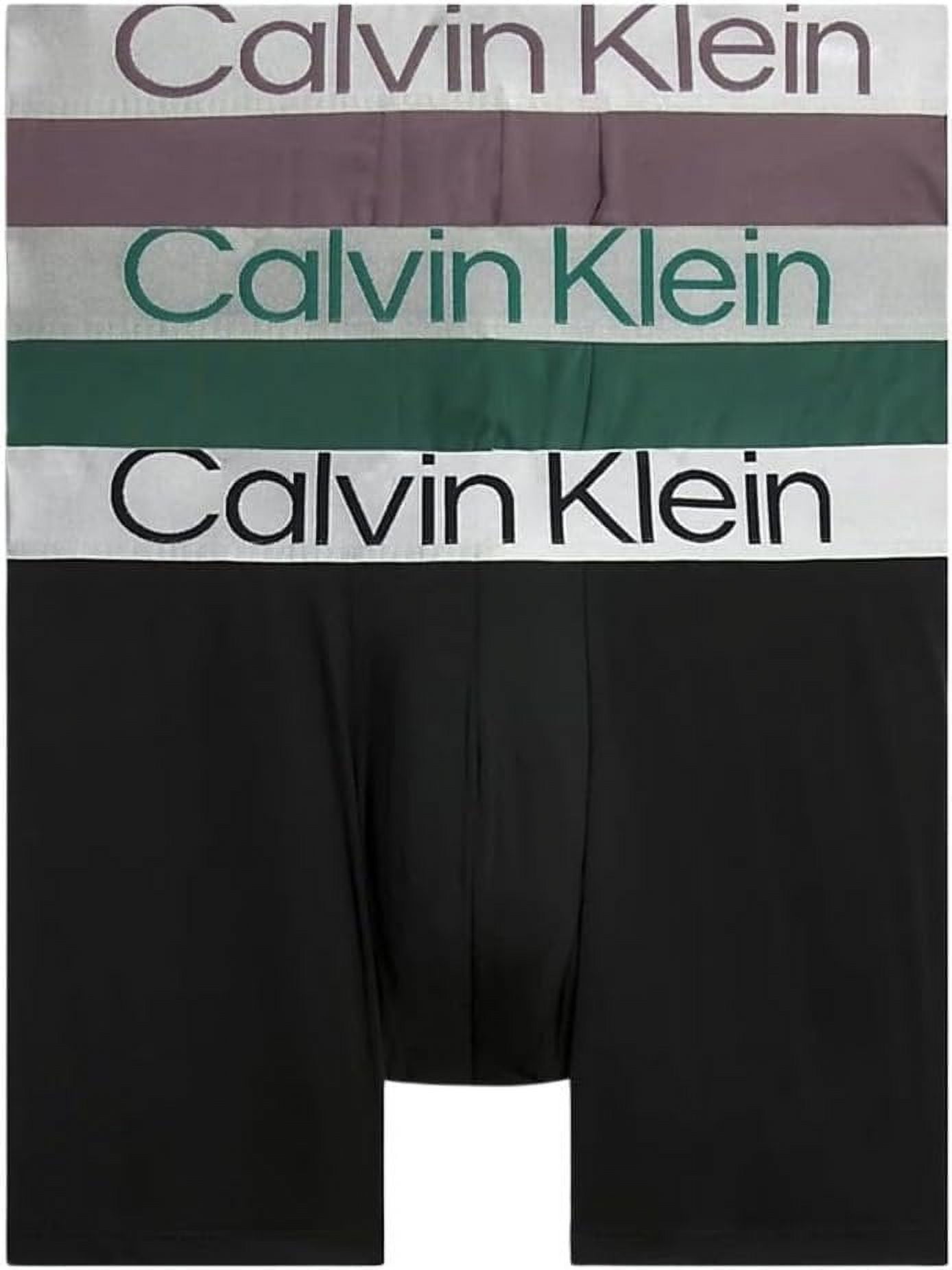 Calvin Klein Sustainable Steel Micro Boxer Brief 3-Pack Black/Sparrow/Garden Topiary XL 40"-42 ...