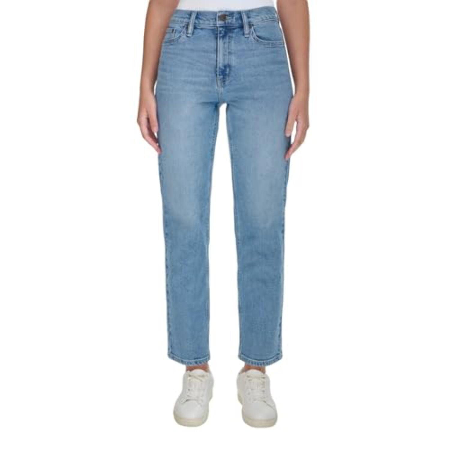 Calvin Klein Women High Rise Straight Leg Jean 1829063 - Walmart.com