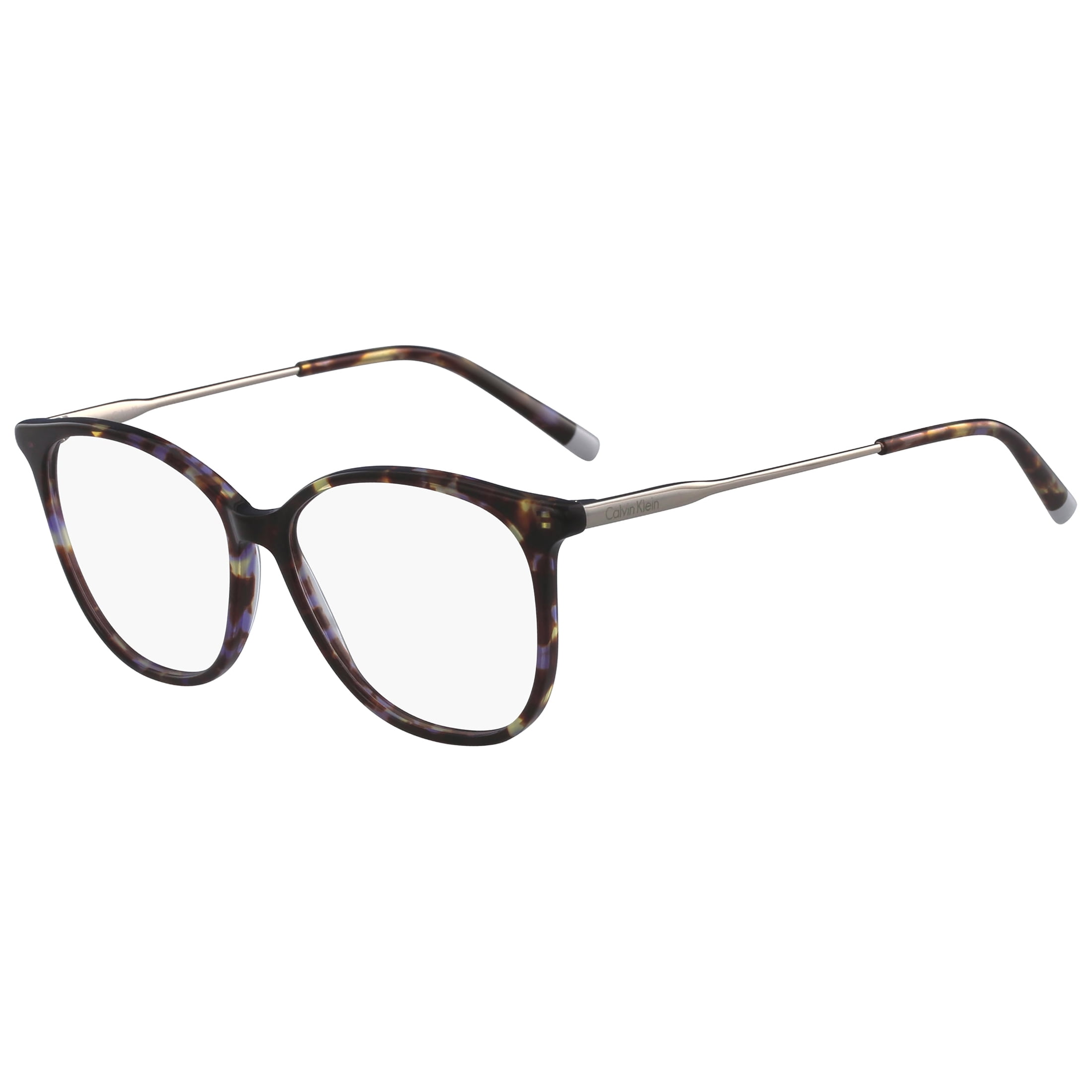 Calvin Klein Women's Square Eyeglasses, CK5462G, Purple Tortoise, 49-16 ...