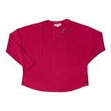 Calvin Klein Women's V-Neck Honeycomb Waffle Knit Top (Electric Pink, L ...