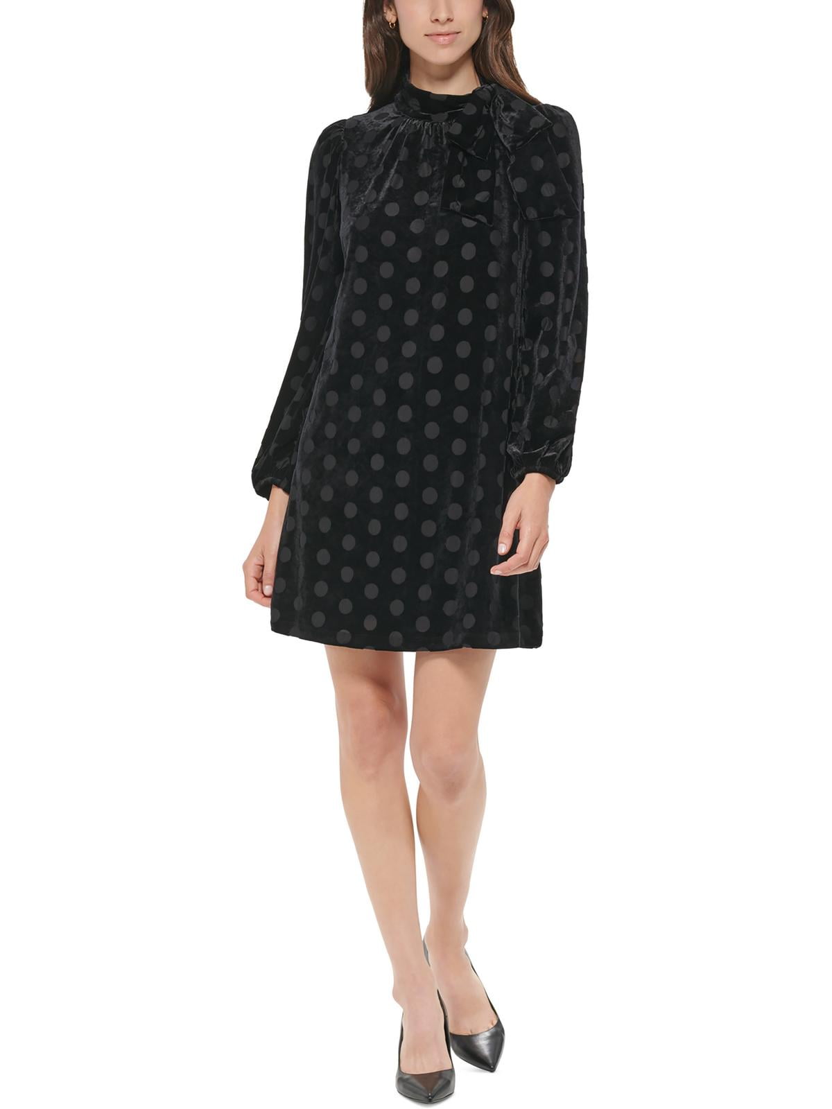 Calvin Klein Womens Burnout Polka Dot Shift Dress - Walmart.com