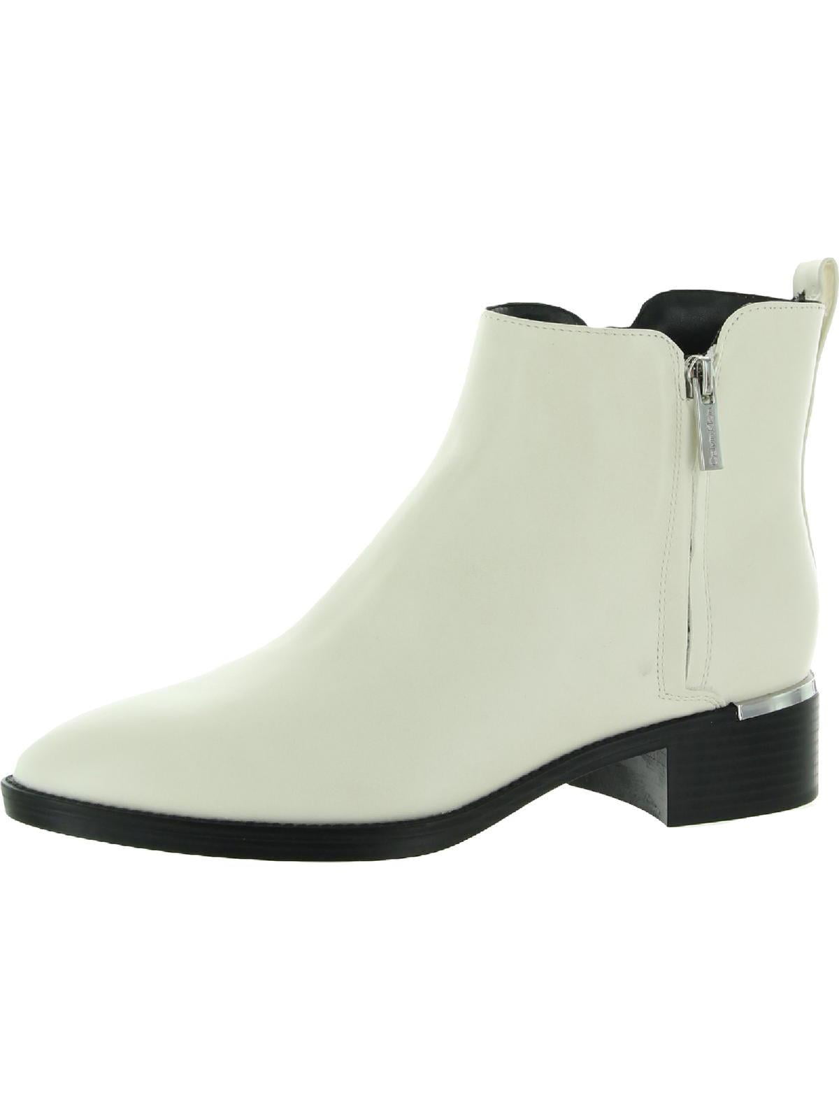 Calvin Klein Womens Deneice 2 Faux Leather Almond Toe Ankle Boots ...