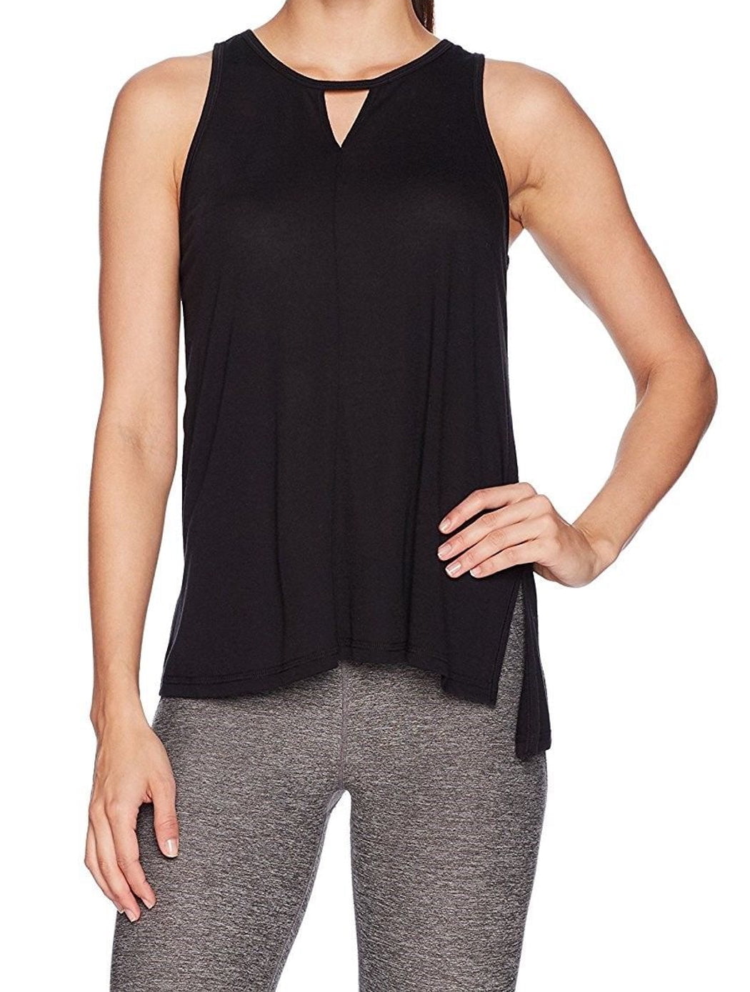 Calvin Klein Womens Epic Knit Cutout V Neck Tank Top - Walmart.com