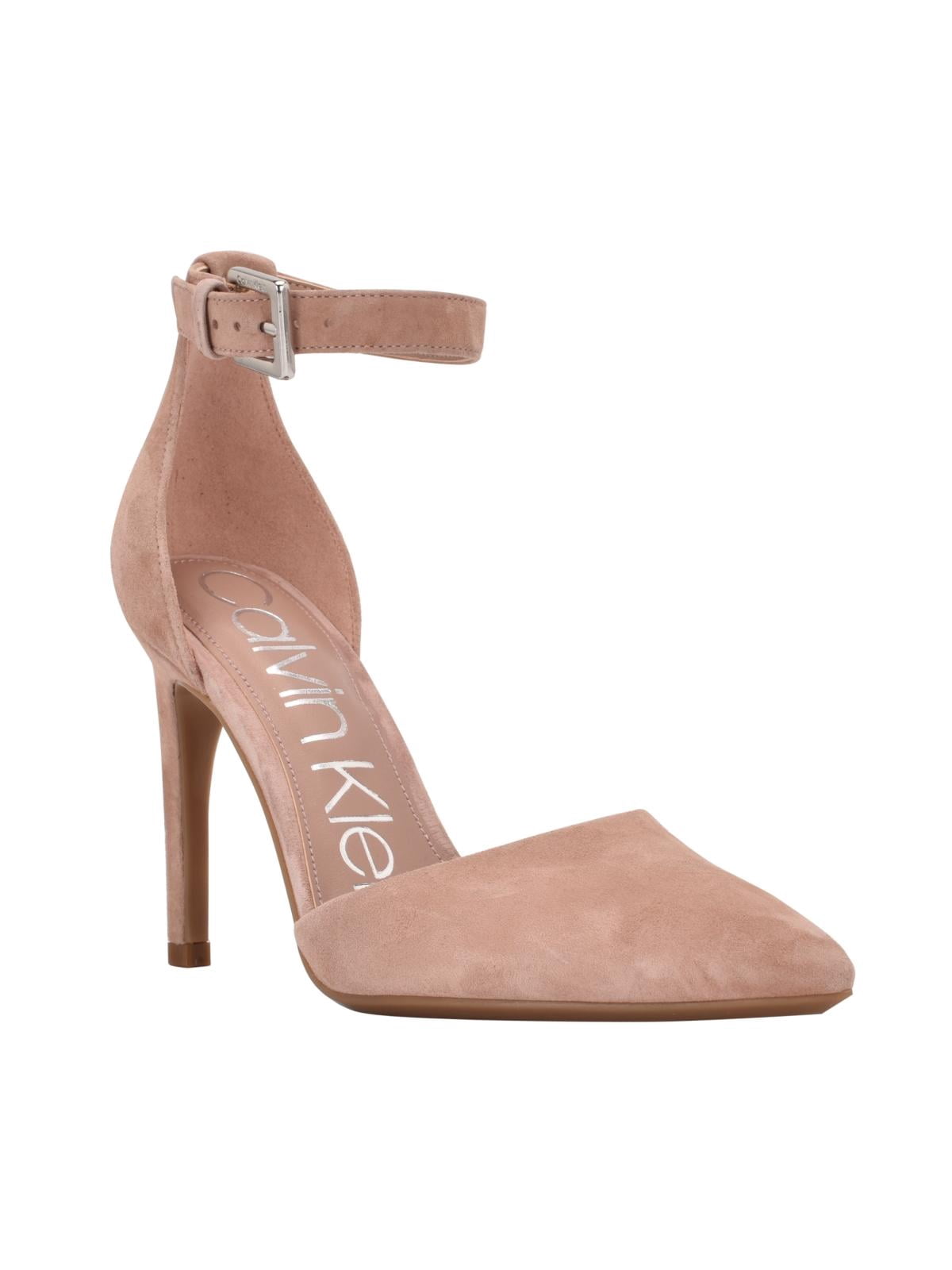 Calvin Klein Womens Hilda Suede Ankle Strap Dress Heels - Walmart.com