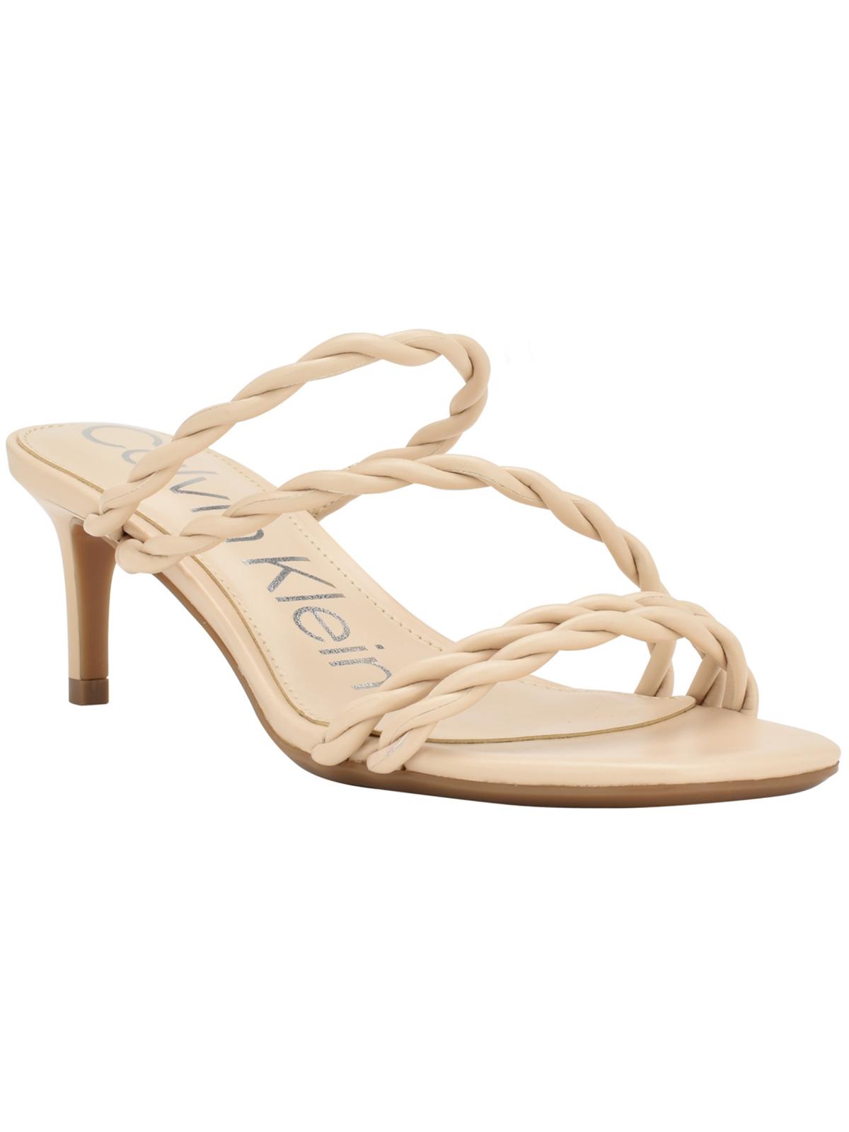 Calvin Klein Womens Ileyia Faux Leather Kitten Slide Sandals - Walmart.com