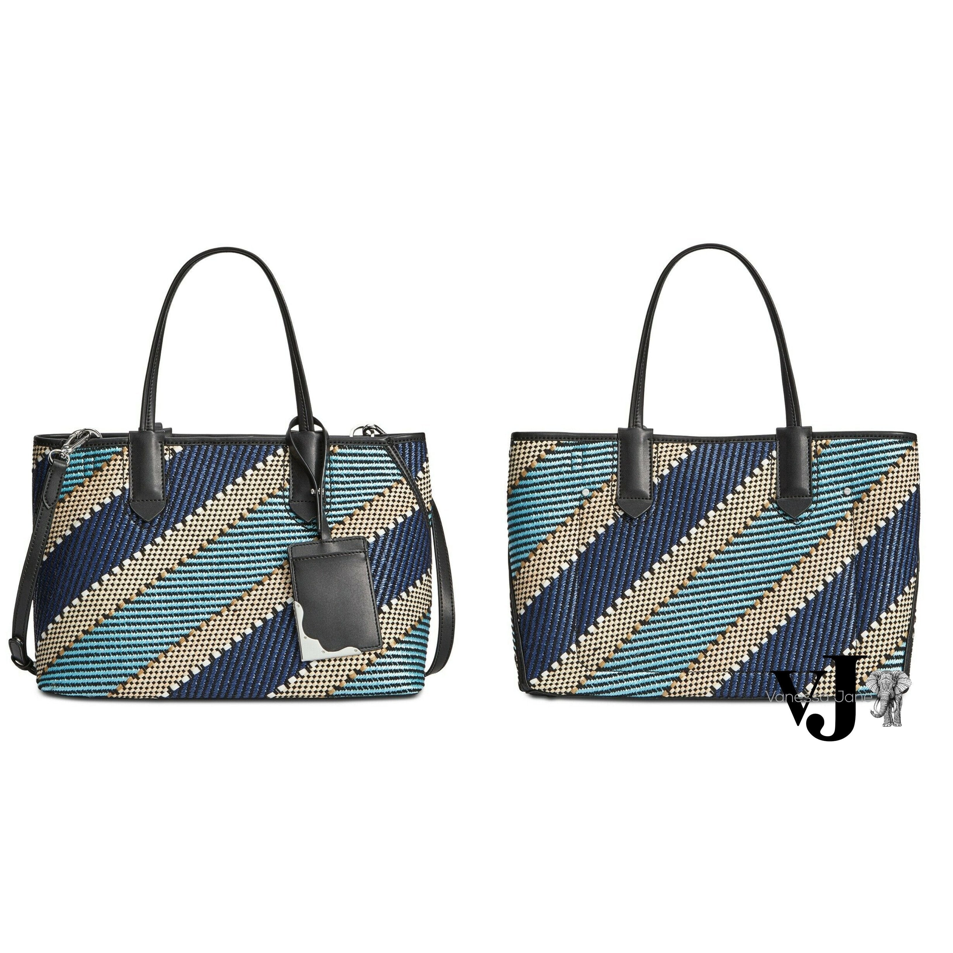 Calvin Klein Womens Raffia Trim Tote Handbag Jamaica Ubuy