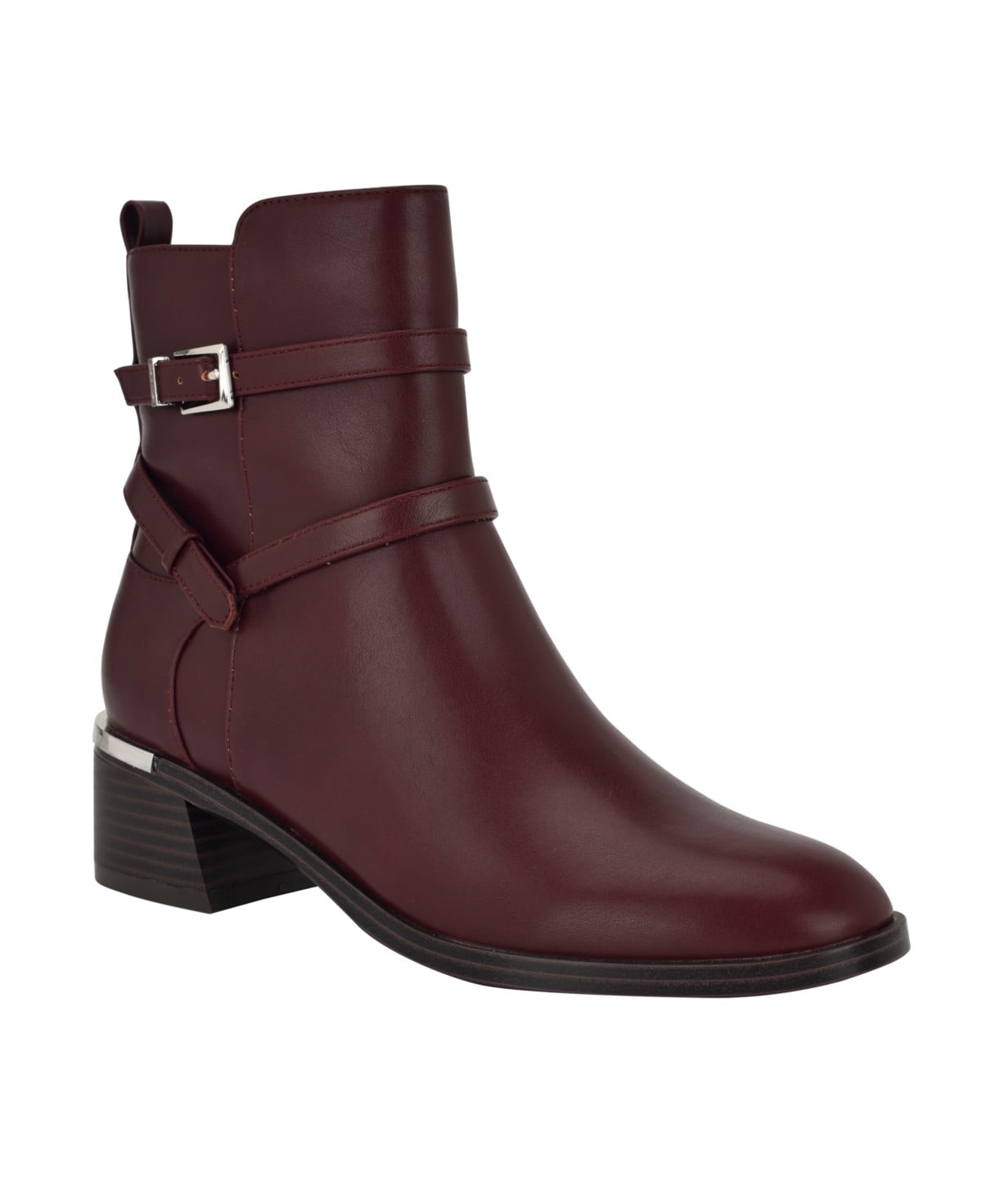 Calvin Klein Womens Jasen Booties Dark Red 9M - Walmart.com