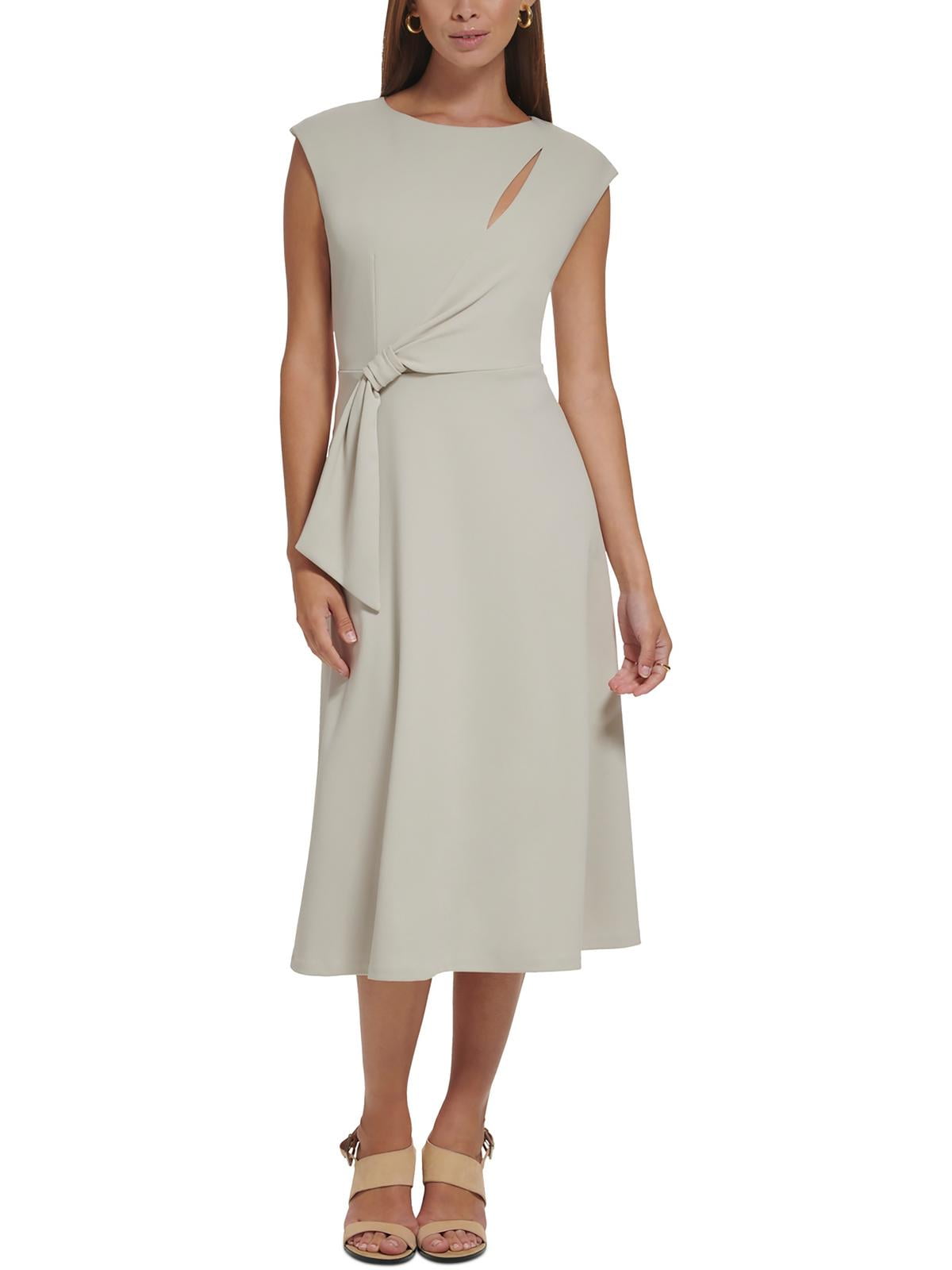 Calvin Klein Womens Keyhole Midi Sheath Dress - Walmart.com