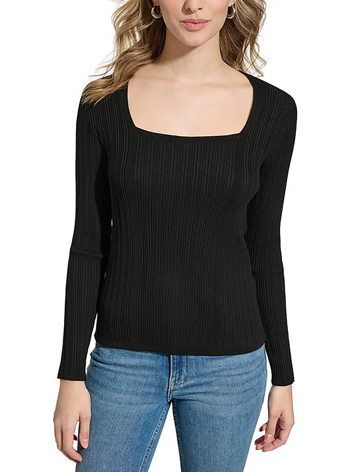 Calvin Klein Womens Knit Ribbed Pullover Sweater - Walmart.com