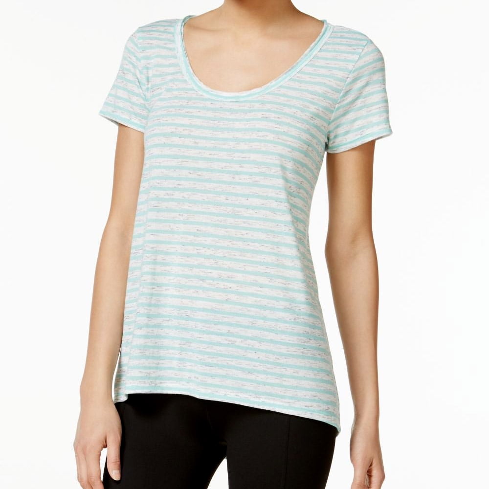 Calvin Klein Womens Melrose Striped Cutout Back Top - Walmart.com