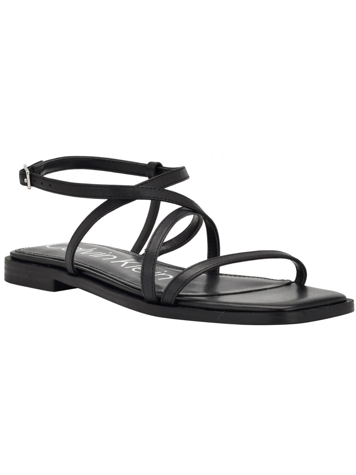 Calvin Klein Womens Millia2 Leather Casual Ankle Strap - Walmart.com