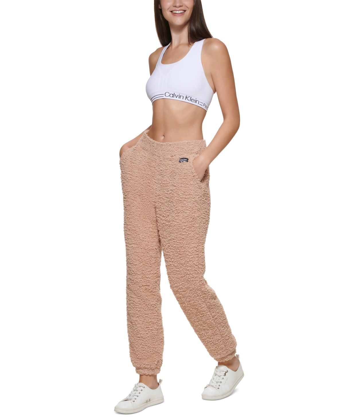 Calvin Klein Womens Performance Shaggy Cozy Joggers
