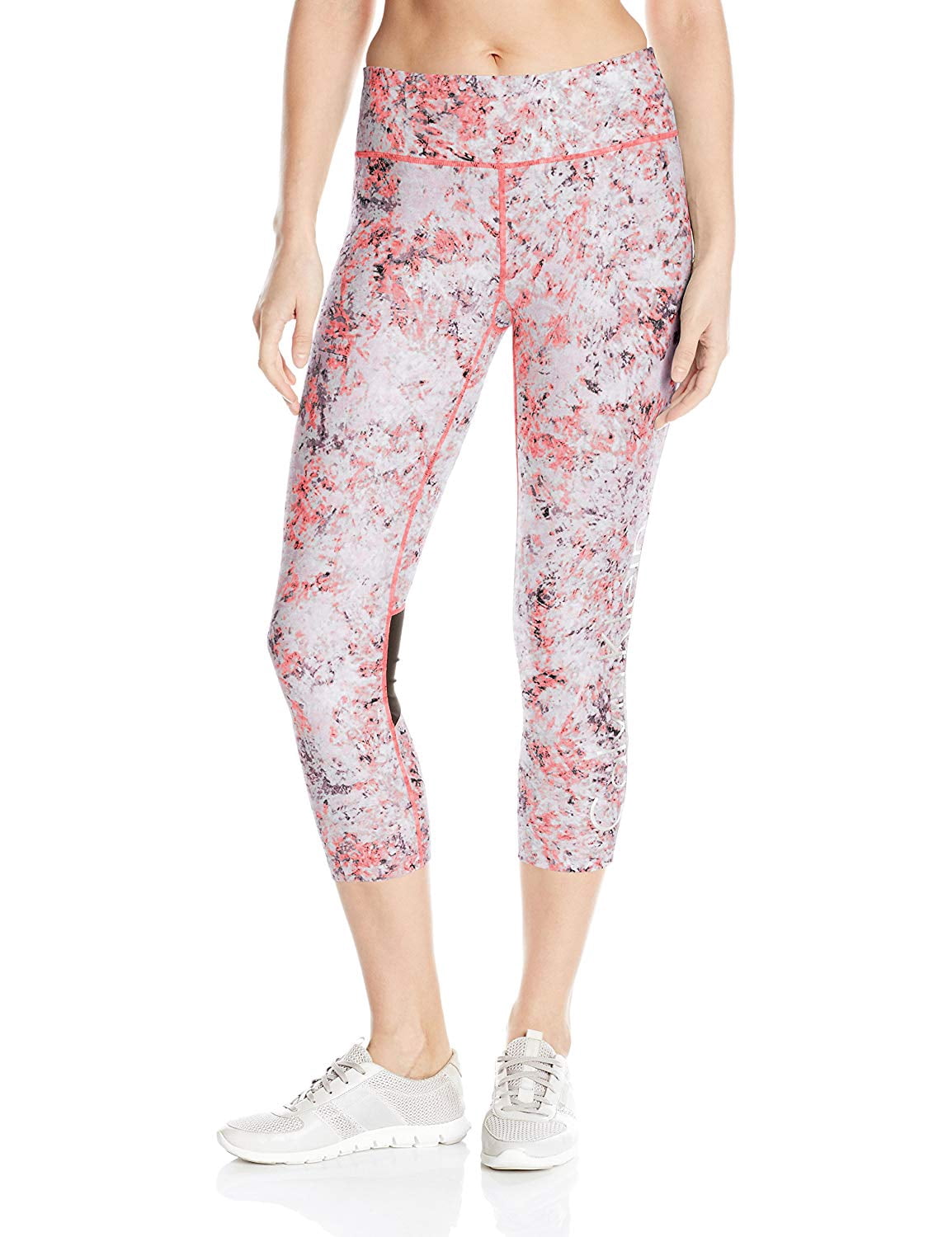 Calvin Klein Womens Performance Shimmer Iridescent Logo Crop Leggings ...