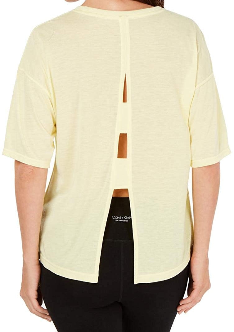 Calvin Klein Womens Performance Split Back T-Shirt - Walmart.com