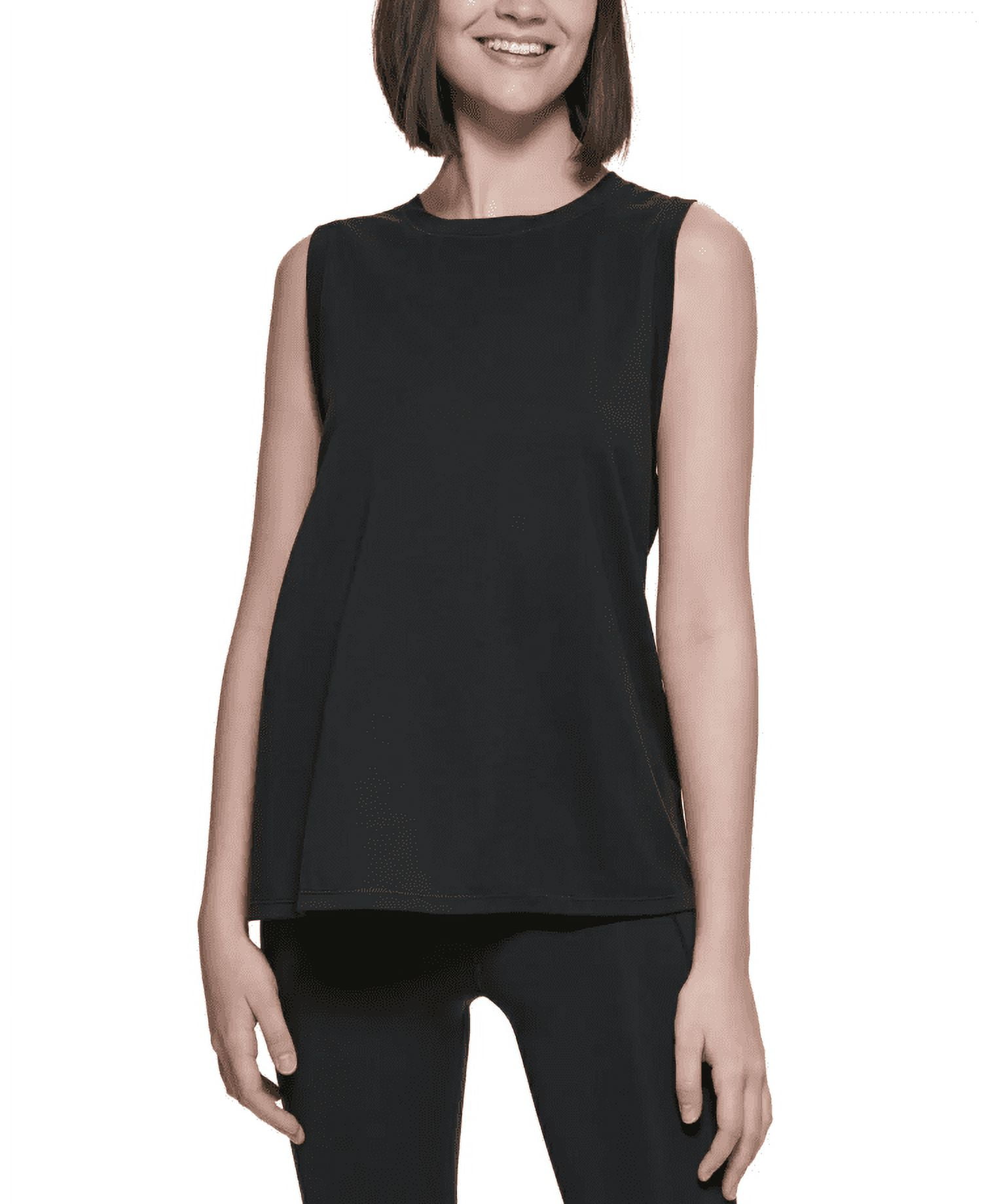 Calvin Klein Womens Performance Women's Dropped-Armhole Tank Top, Black ...
