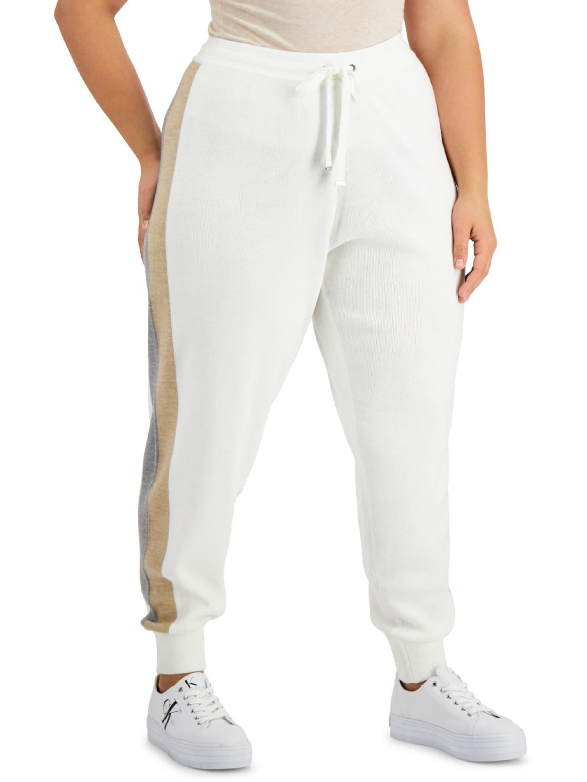 Calvin Klein Womens Plus Side Stripe Drawstring Jogger Pants - Walmart.com