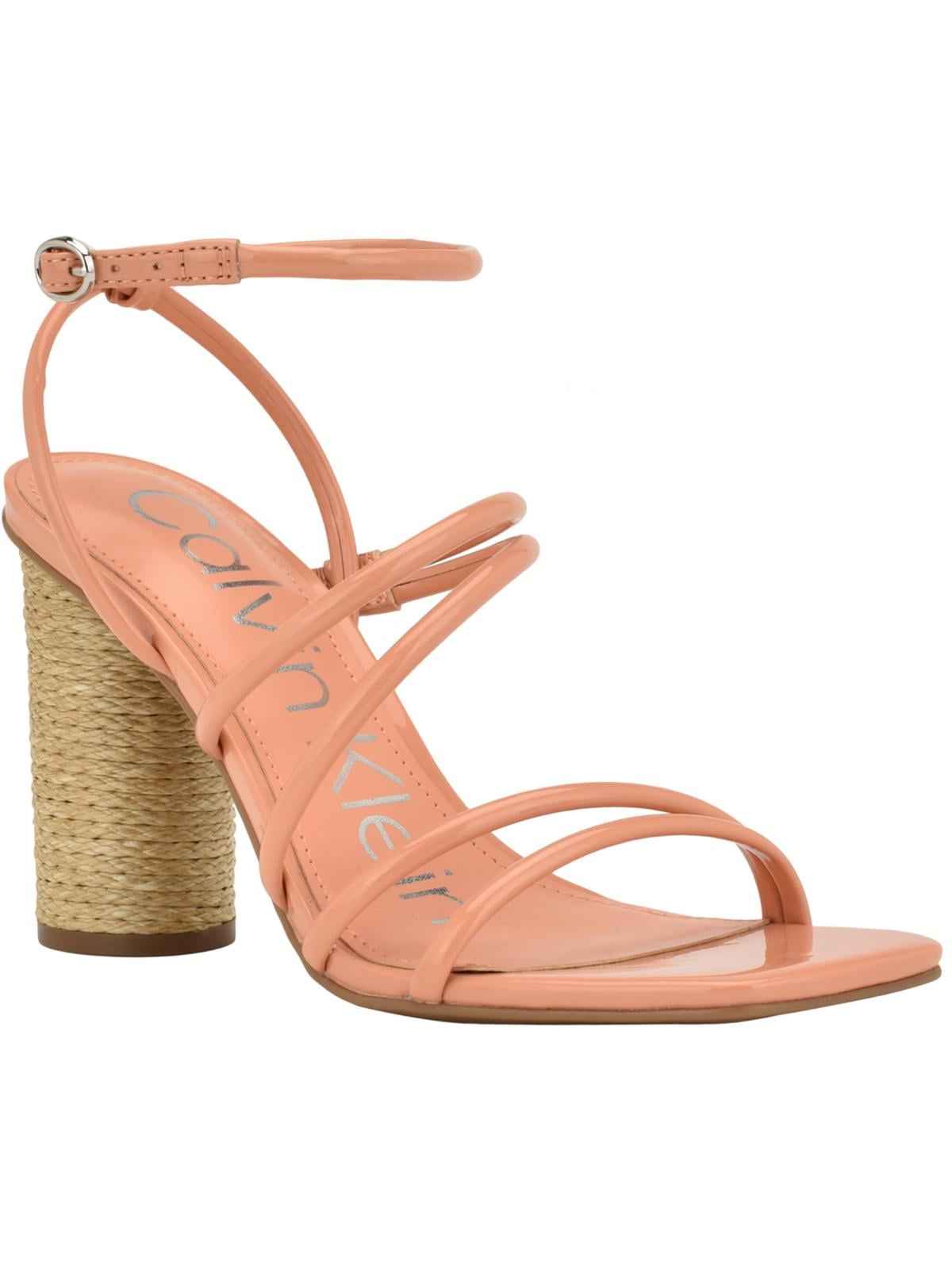Calvin Klein Womens Sizzle Patent Ankle Strap Heels - Walmart.com