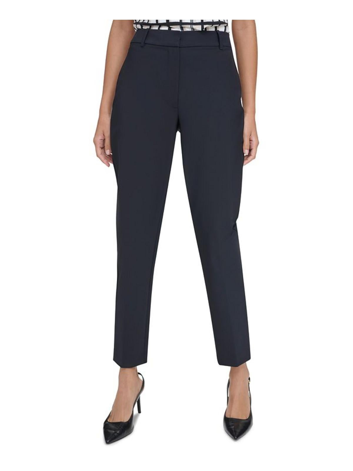 Calvin Klein Womens Straight Leg High Rise Dress Pants - Walmart.com