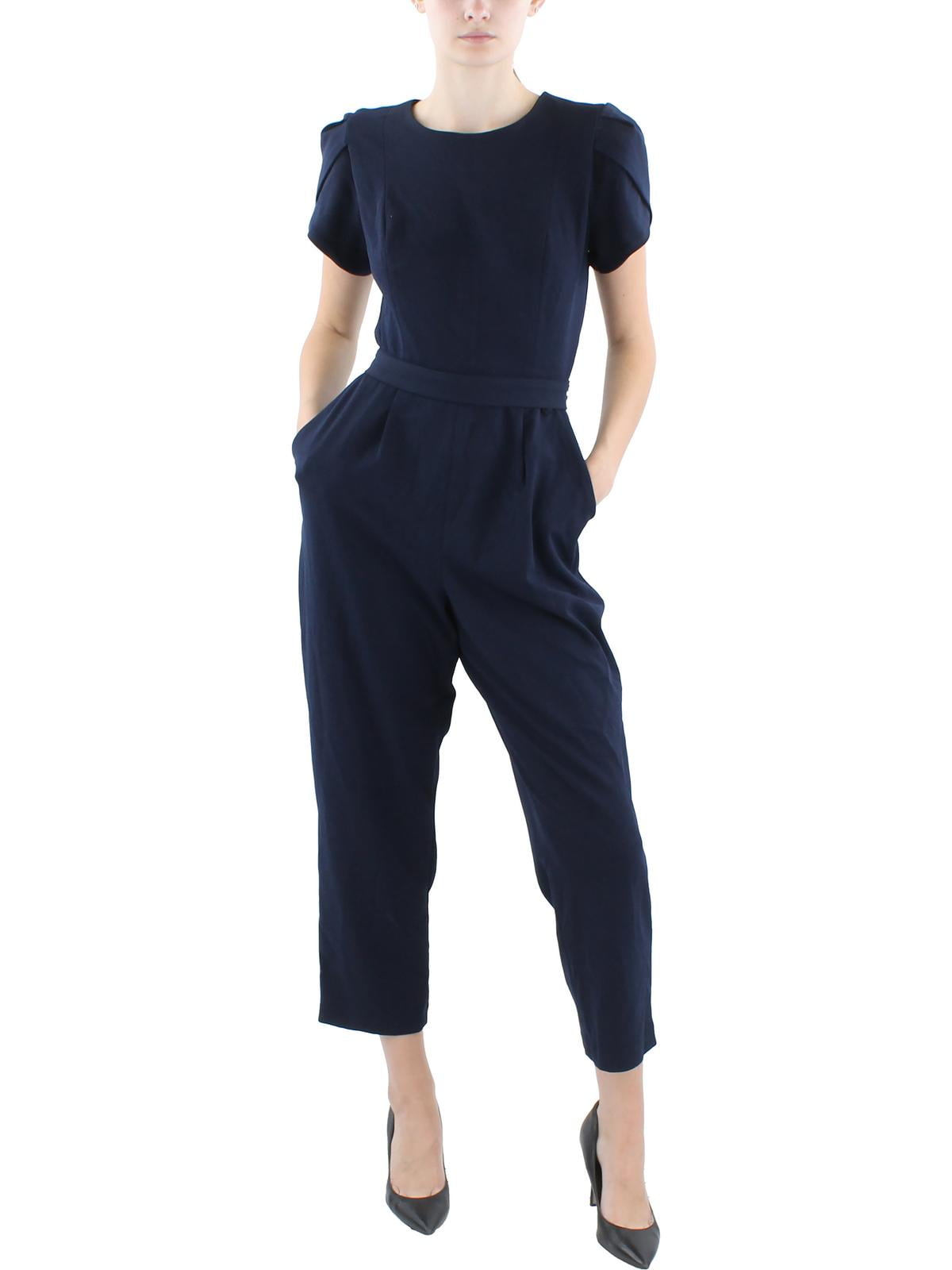 Calvin Klein Womens Tie Waist Tulip Sleeve Jumpsuit - Walmart.com
