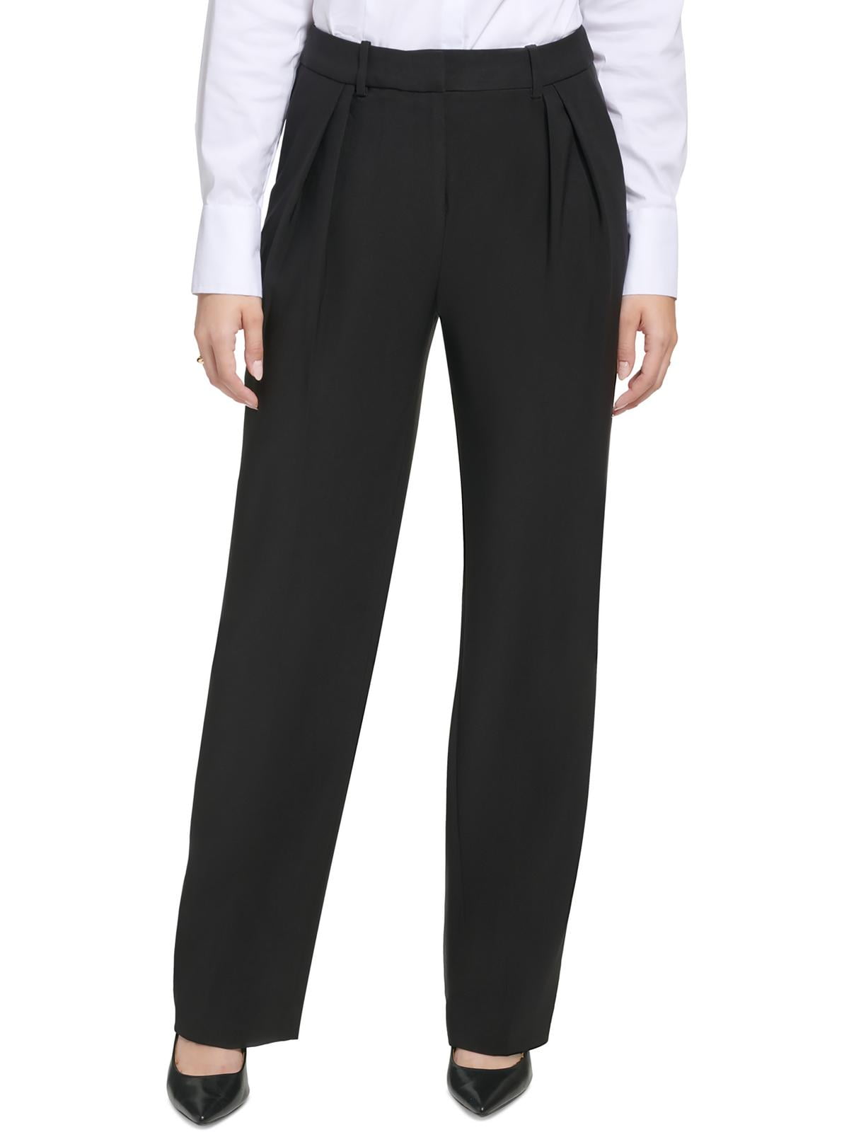Calvin Klein Womens Wide Leg High Waist Dress Pants - Walmart.com