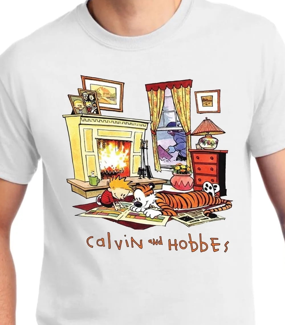 Calvin and Hobbes Graphic Calvin and Hobbes T-shirt All sizes white XB220 - Walmart.com