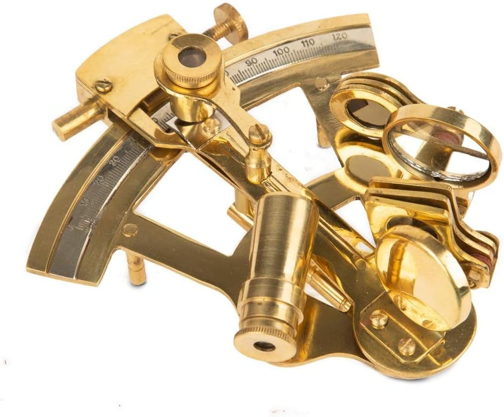Calvin handicrafts handmade brass solid sextant ship nautical sextant ...