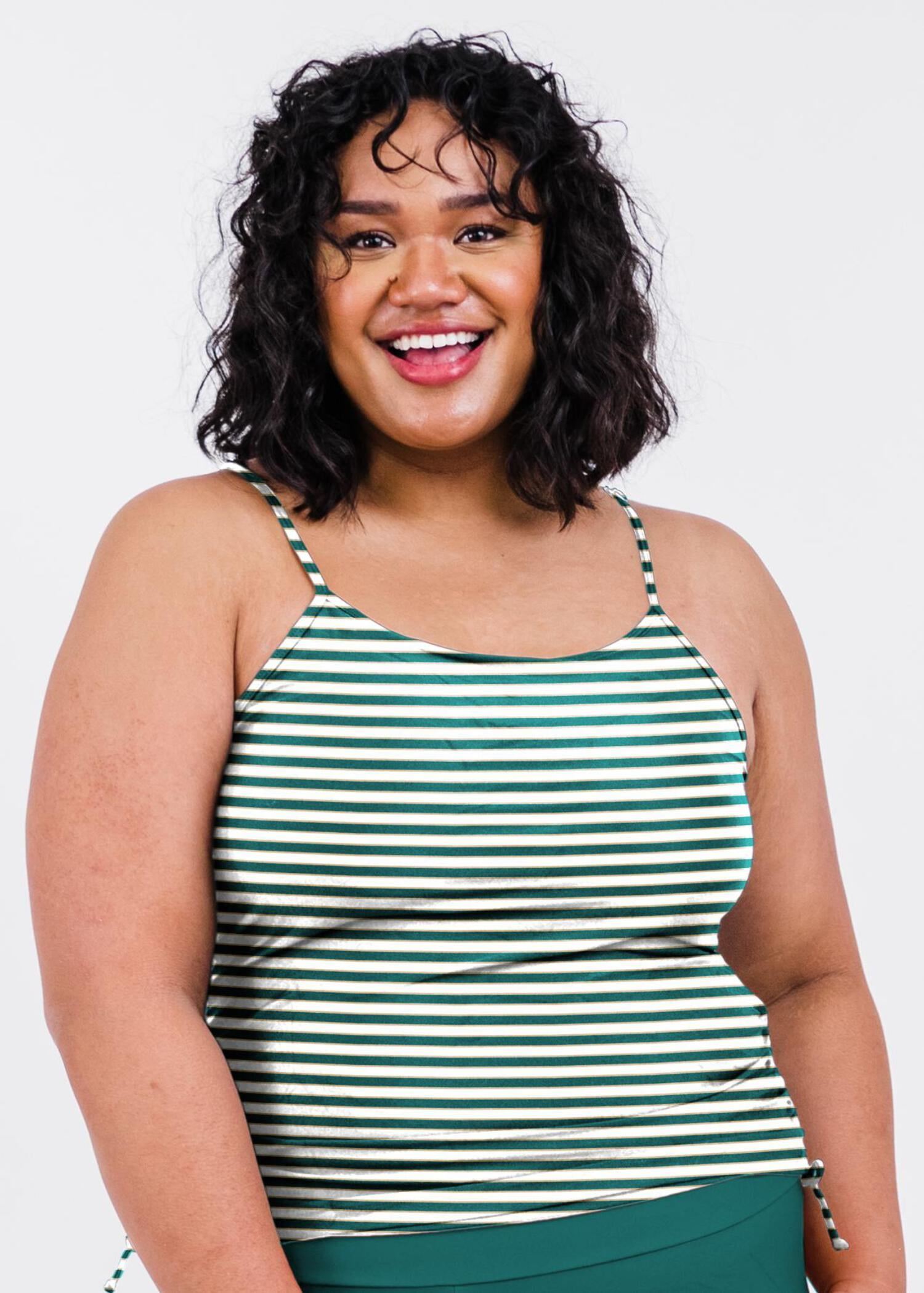 Calypsa Women's Adjustable Strap Tankini Maya Swim Top - Walmart.com