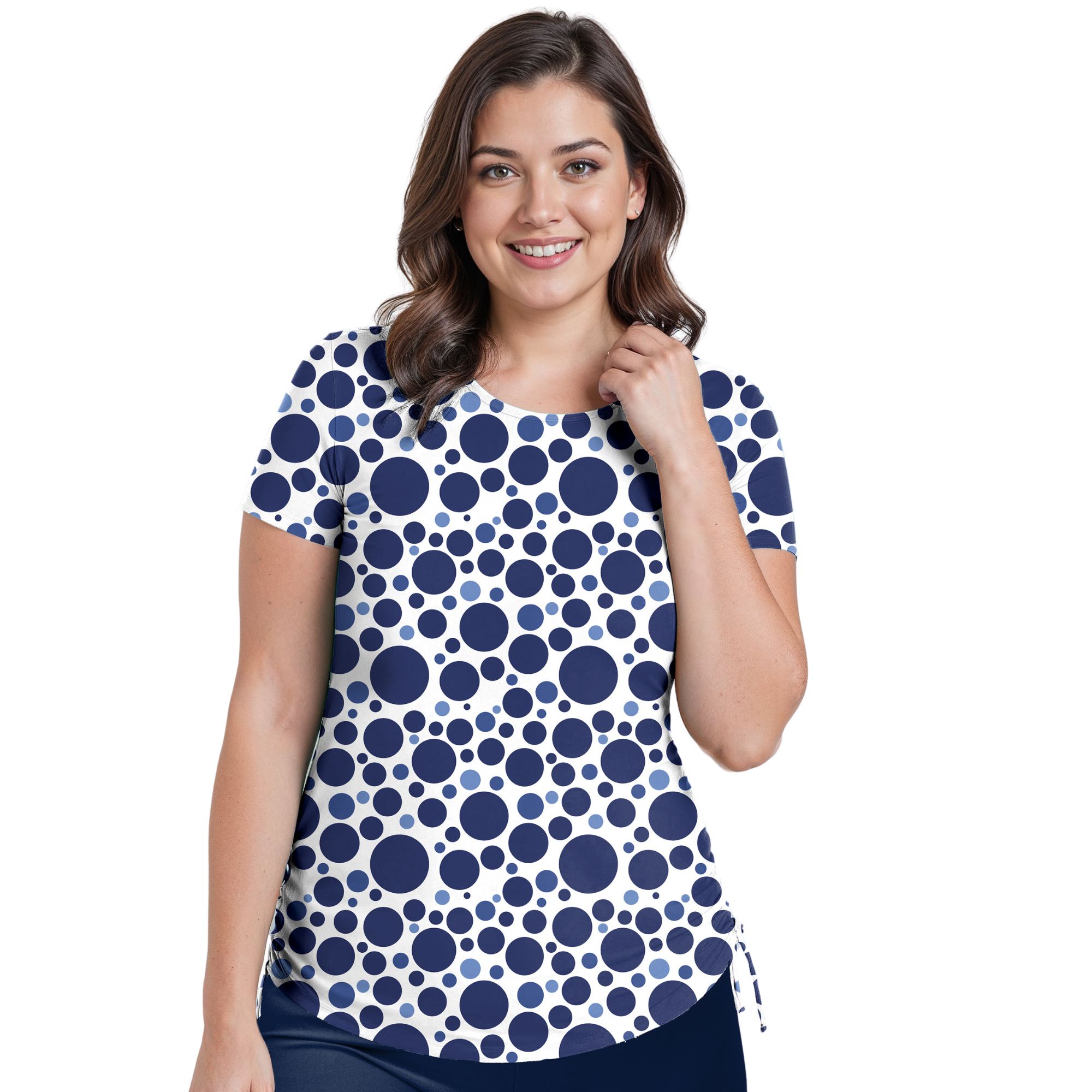 Calypsa Women's UPF 50+ Short Sleeve Adele Swim Top - Walmart.com