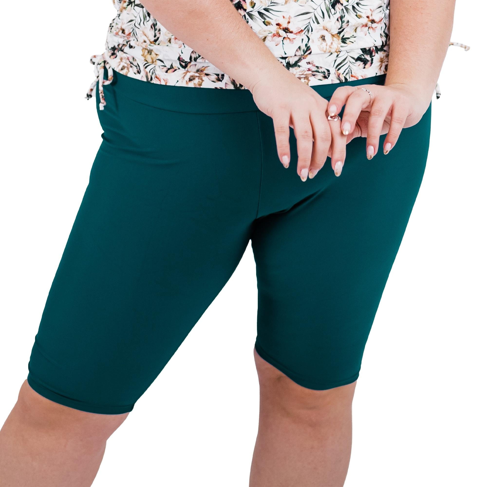 Calypsa Womens And Womens Plus High Waisted Long Bike Swim Shorts