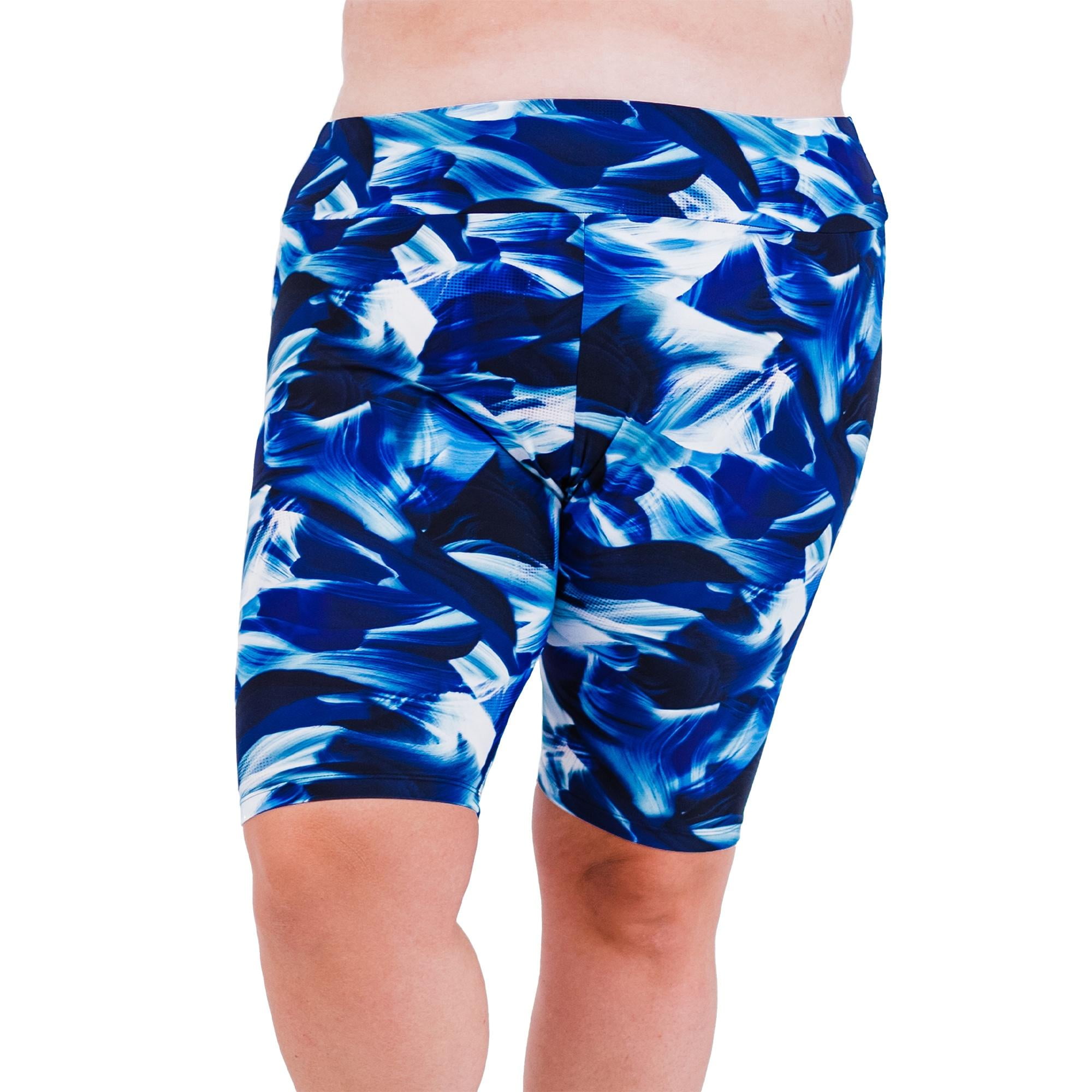 Calypsa Womens And Womens Plus High Waisted Long Bike Swim Shorts
