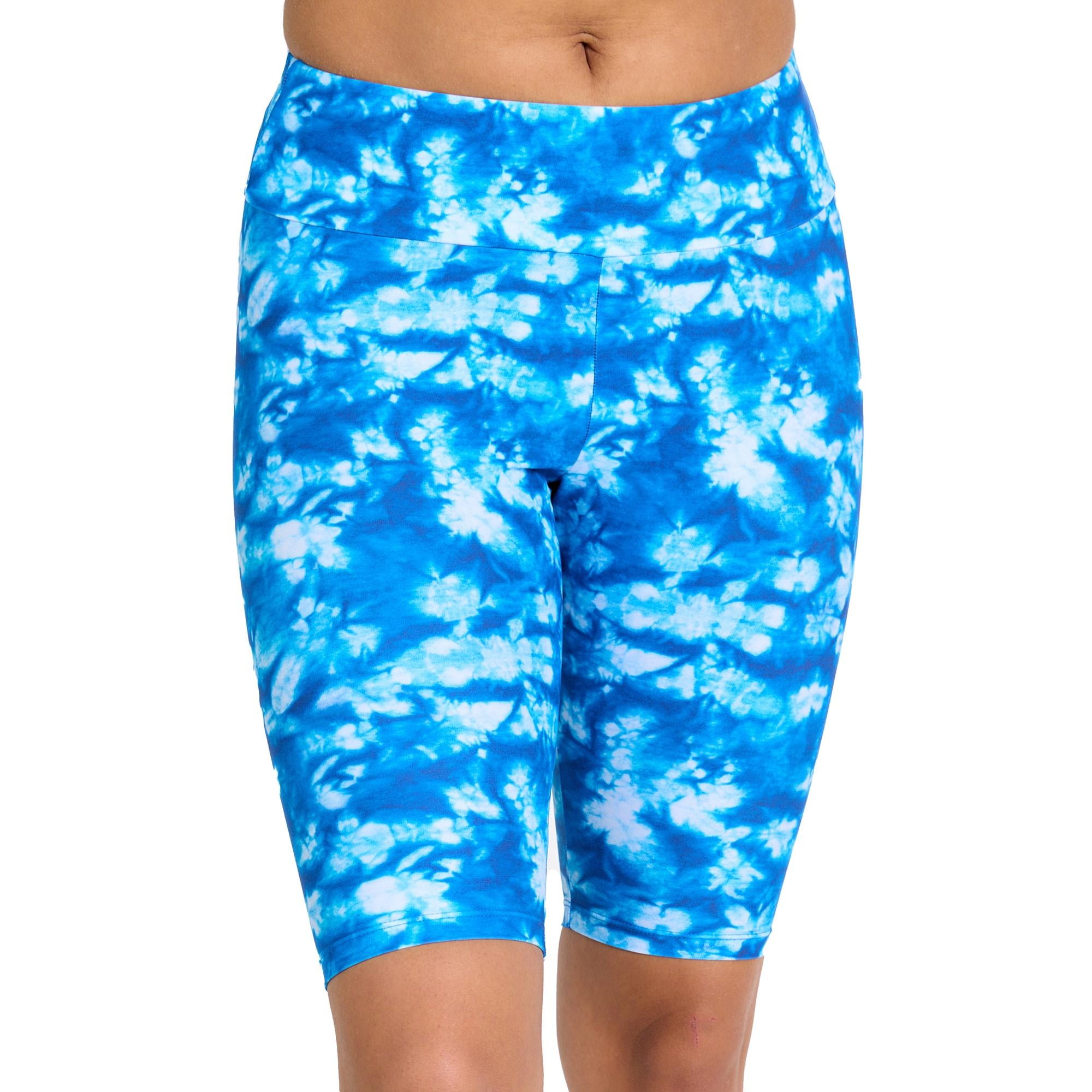 Calypsa Womens And Womens Plus High Waisted Long Bike Swim Shorts